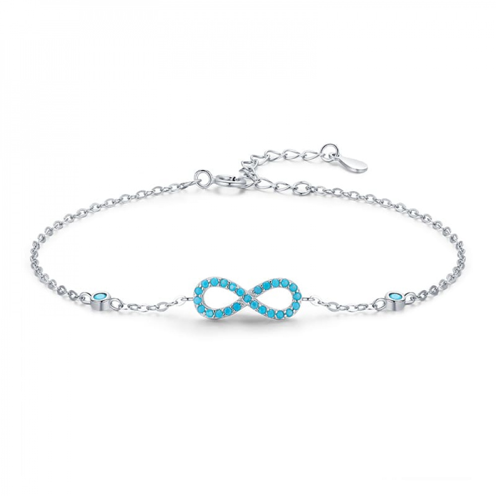 Pulseira Prata Feminina Infinito - Guper