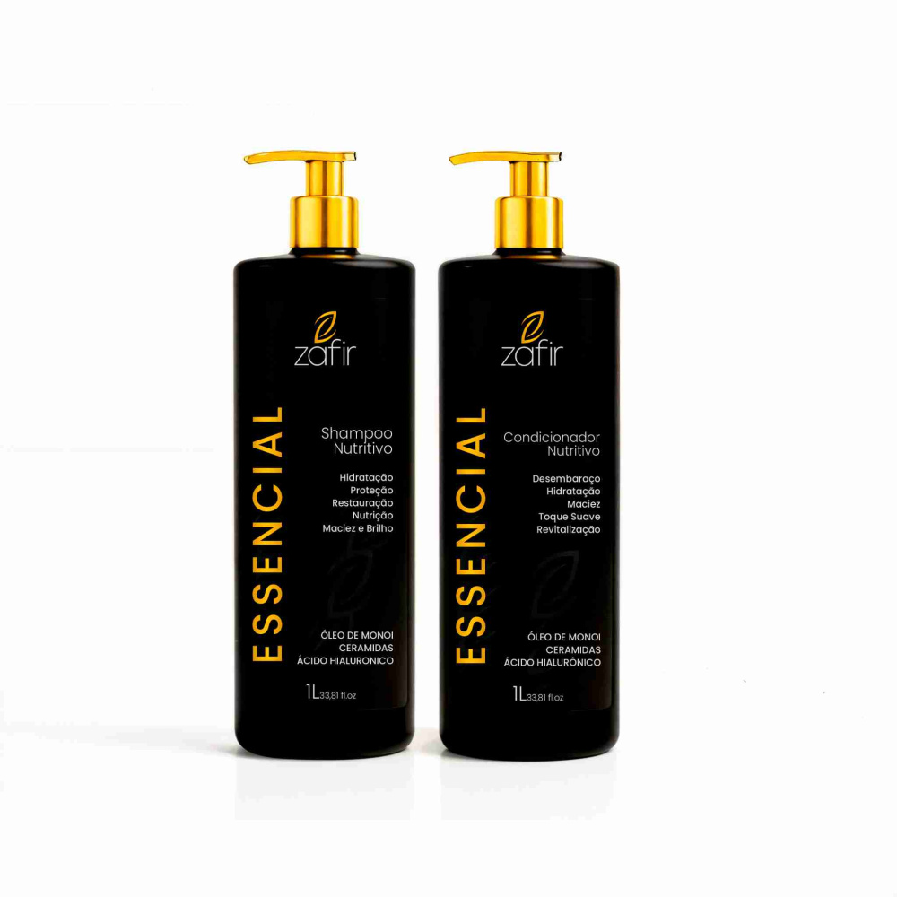Kit Essencial Zafir Shampoo 1L + Condicionador 1L - Zafir Cosmeticos