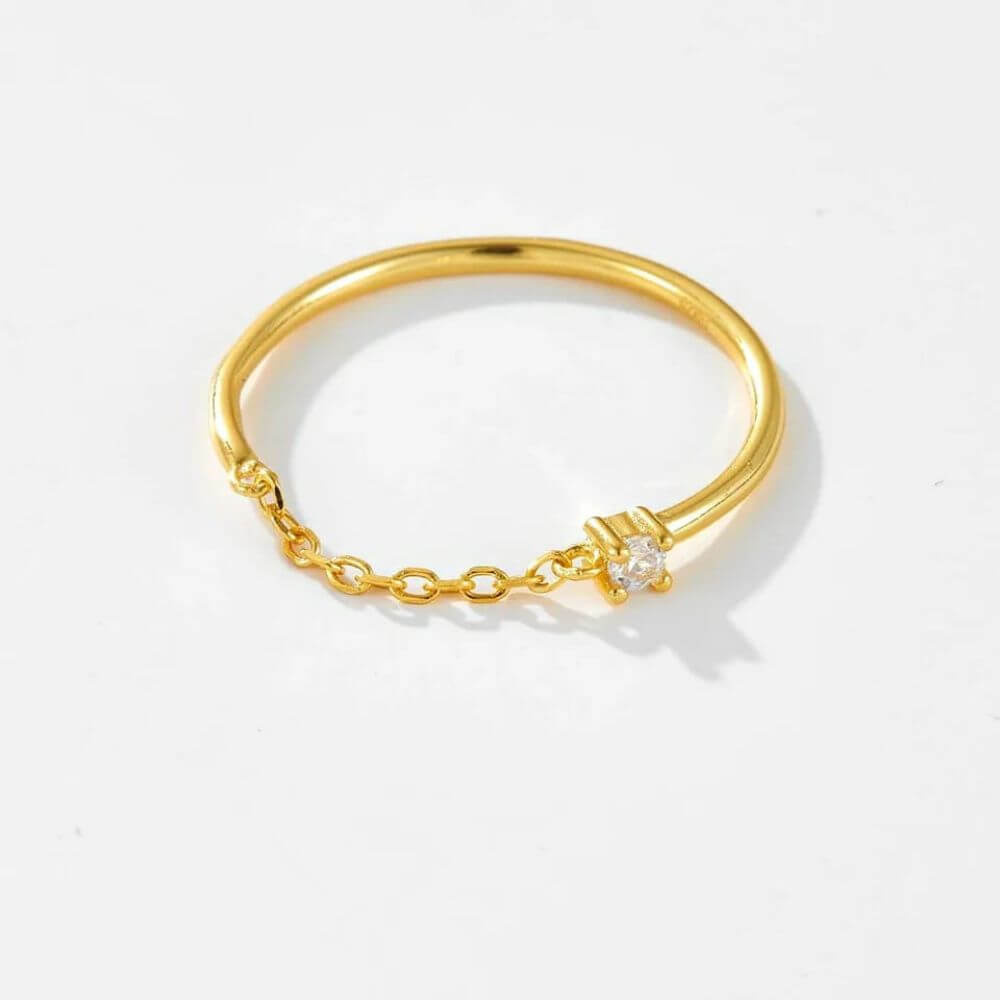 Anel Crystalline | Prata S925 & Banho de ouro 18k - Zelloria